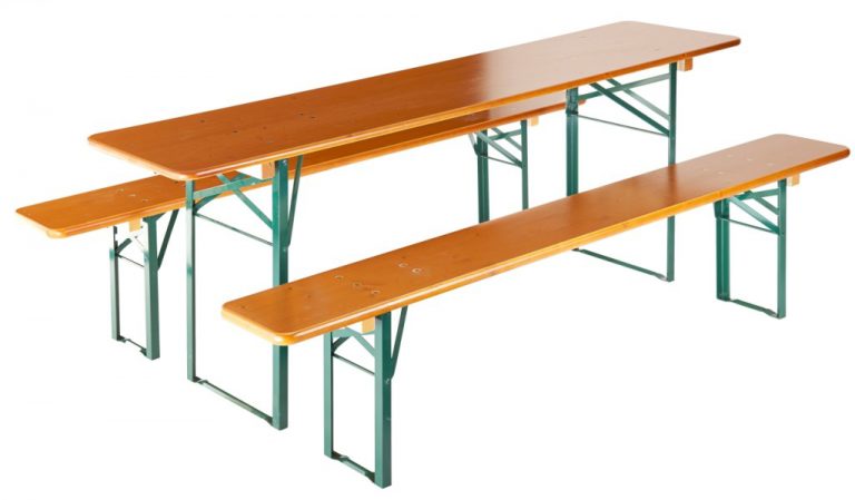 Biertisch, standard, 220x50cm, nussbraun/grün - Higher Level GbR ...